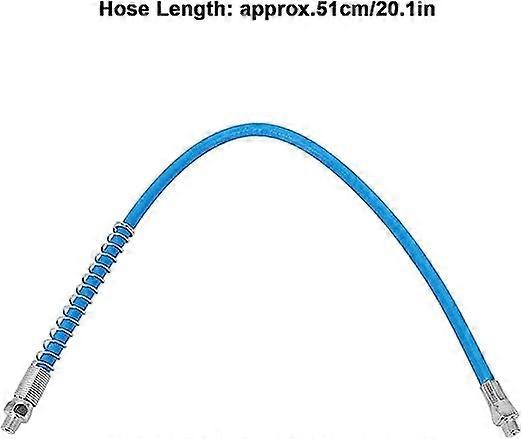 20in Grease Gun Hose Stainless Steel Hoses Tip Coupler Flexible Manual ...