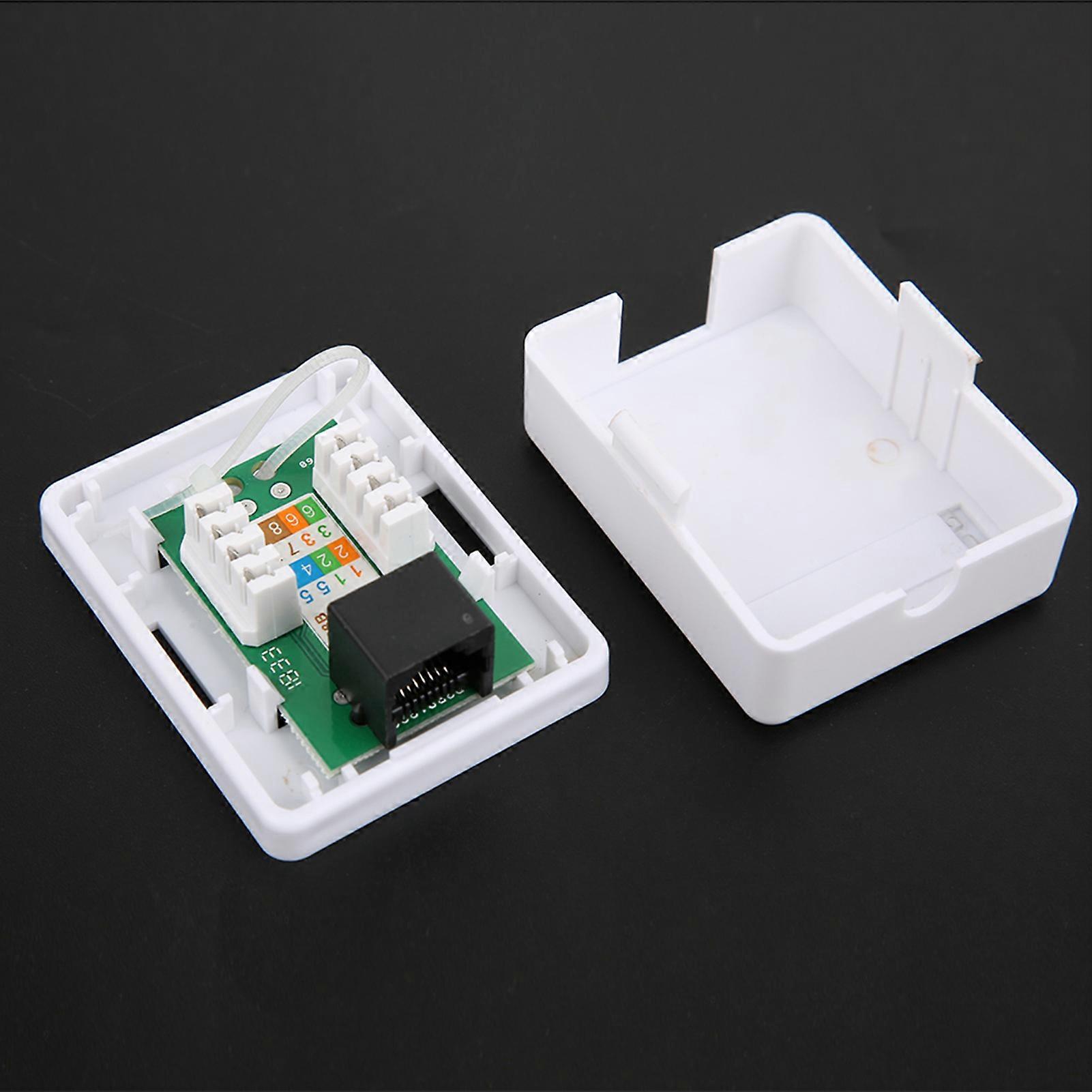 2Pcs RJ45 Surface Mount Box Cat6 Single Port Desktop Information ...
