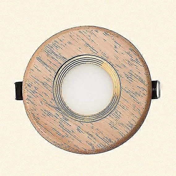 Wood Color Wooden Recessed Led Ceiling Downlights Vintage Brown Round ...