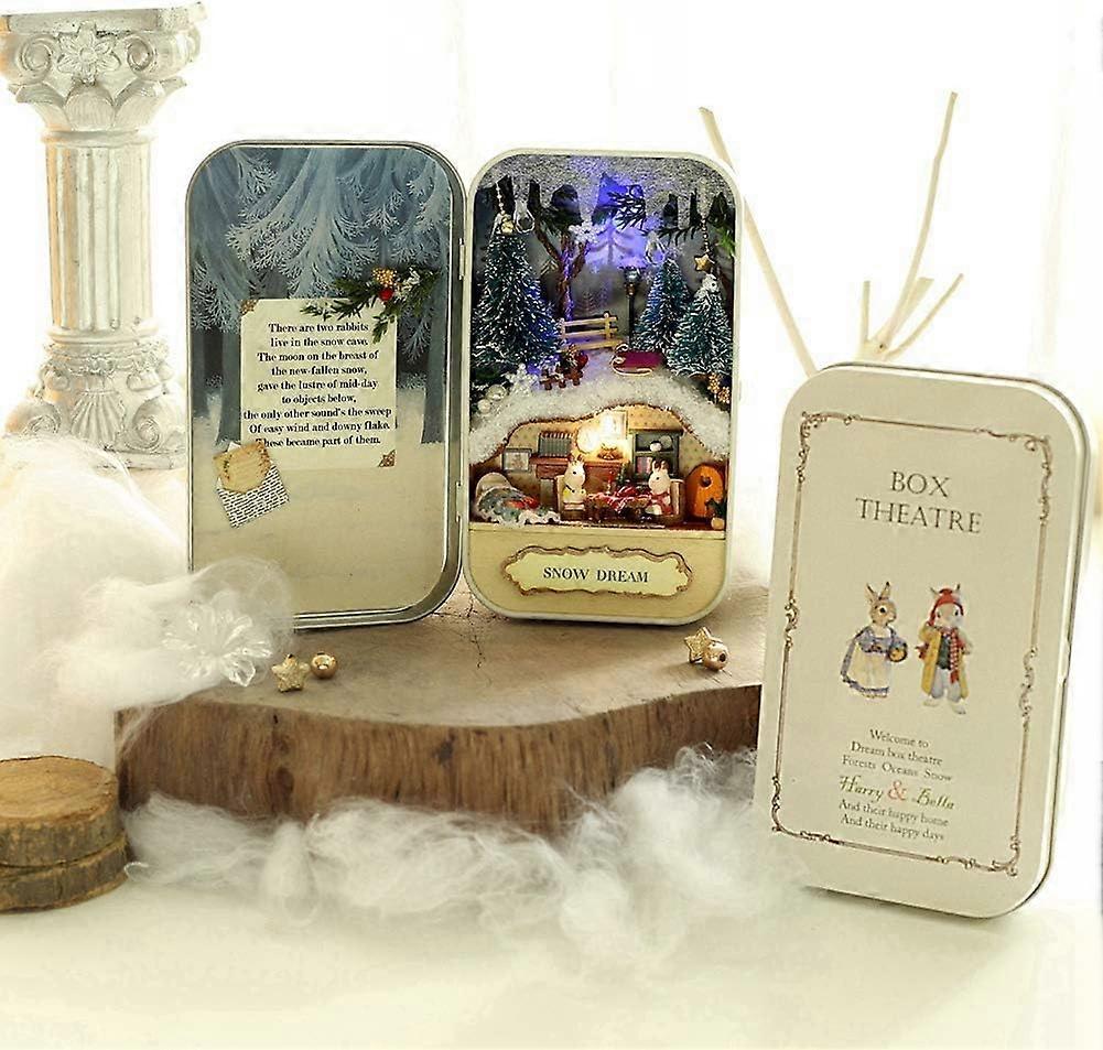 Box Theater Dollhouse Kit, DIY Dollhouse Miniature Kit with Furniture ...