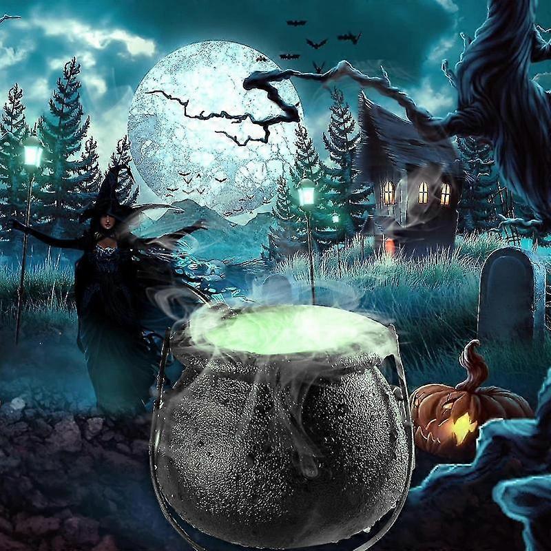 New Halloween Witch Pot Smoke Machine Fog Maker Water Fountain Fogger ...