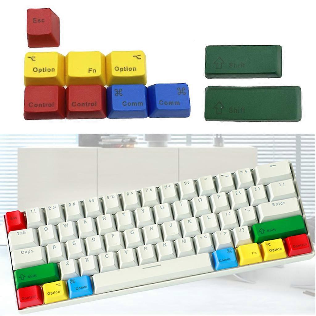10 Keys PBT CMYK Dye Subbed Keycap OEM Profile SHIFT ESC CTRL Keycaps ...