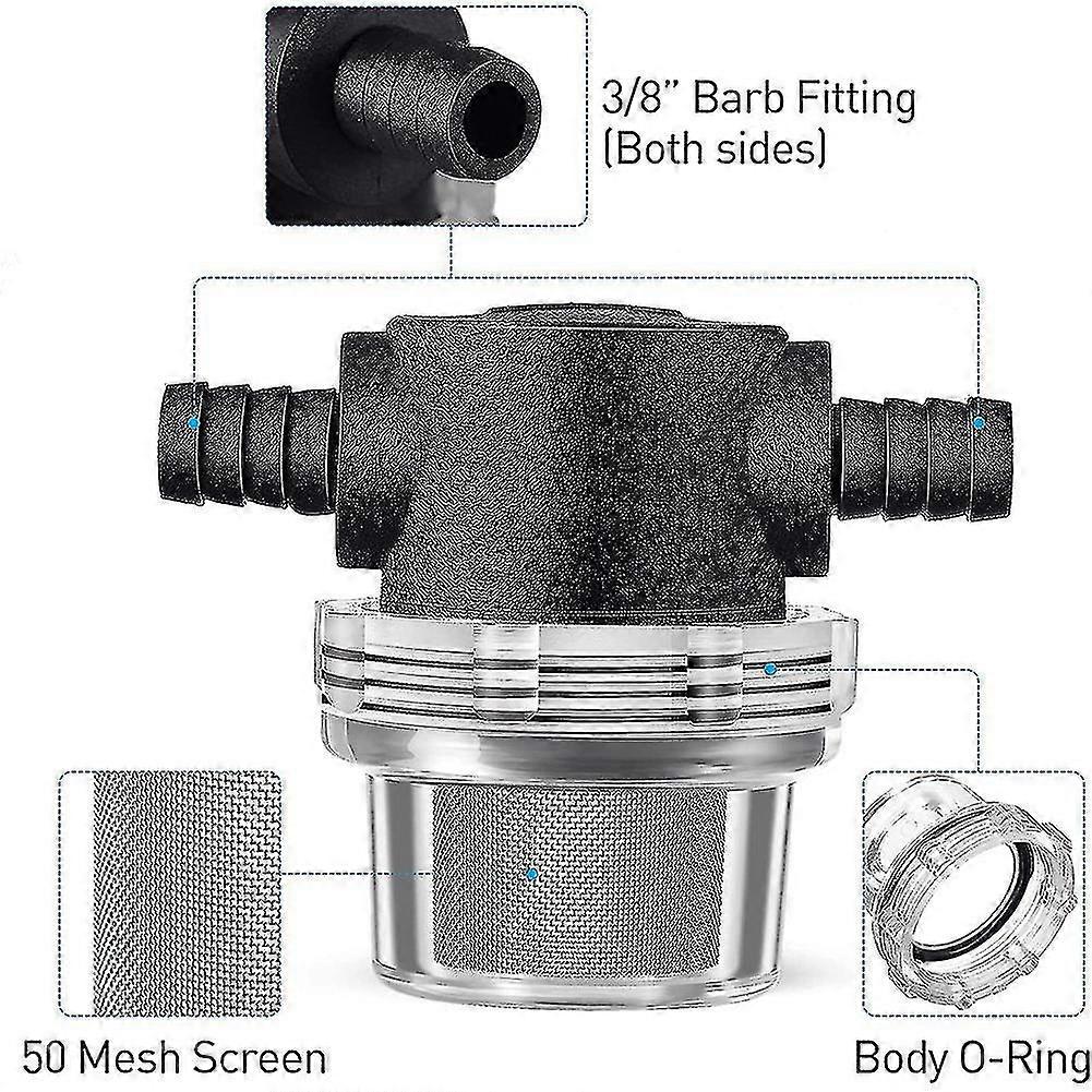 Water Pump Strainer,3/8 Inch Hose Barb In-line Strainer Twist-on Pipe ...