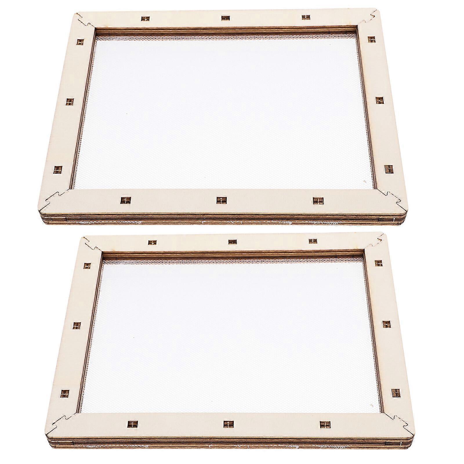 2pcs DIY Paper Making Screen Mould Wooden Paper Making Frame Paper ...