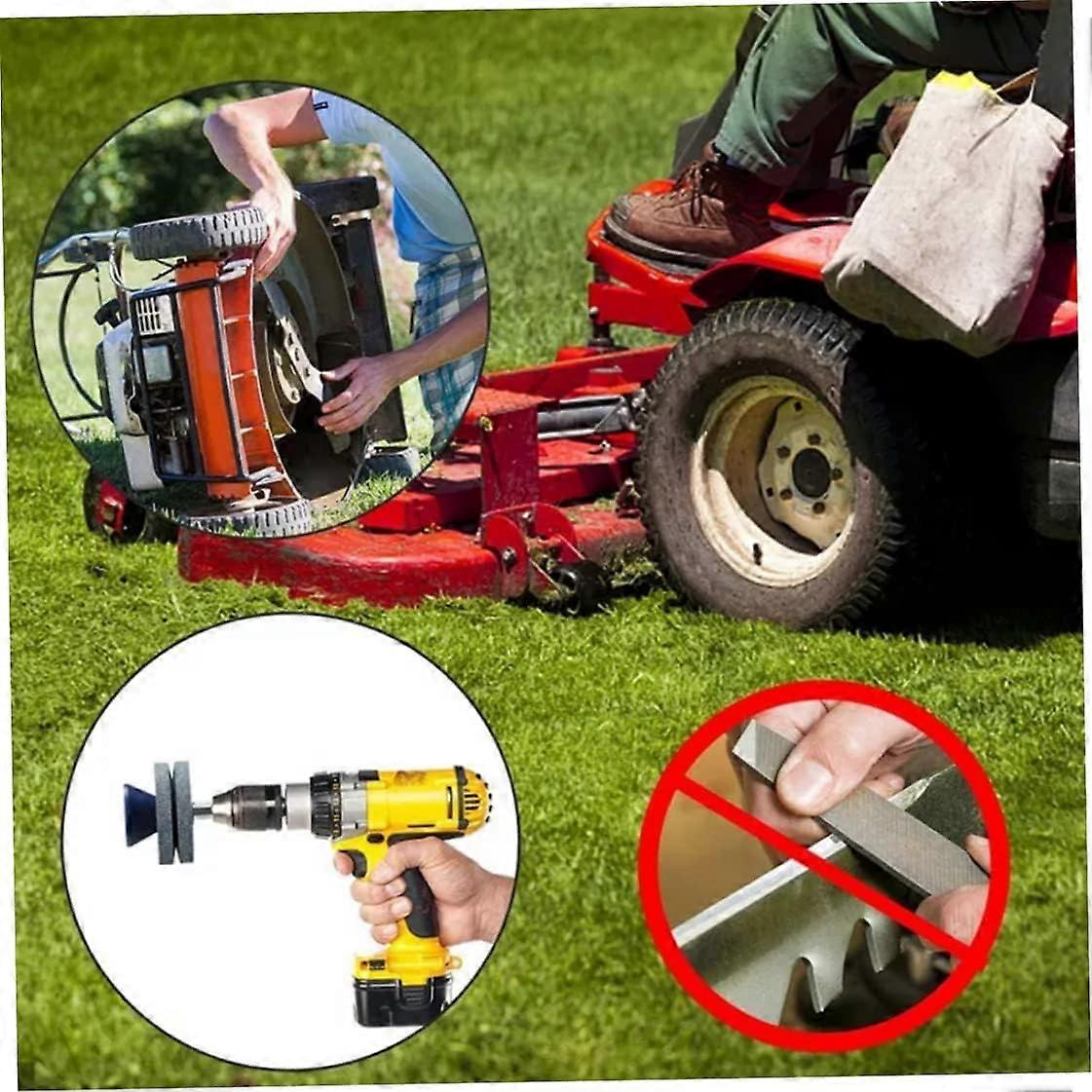 Lawn sharpener universal rotary lawn mower sharpener stone rocking ...