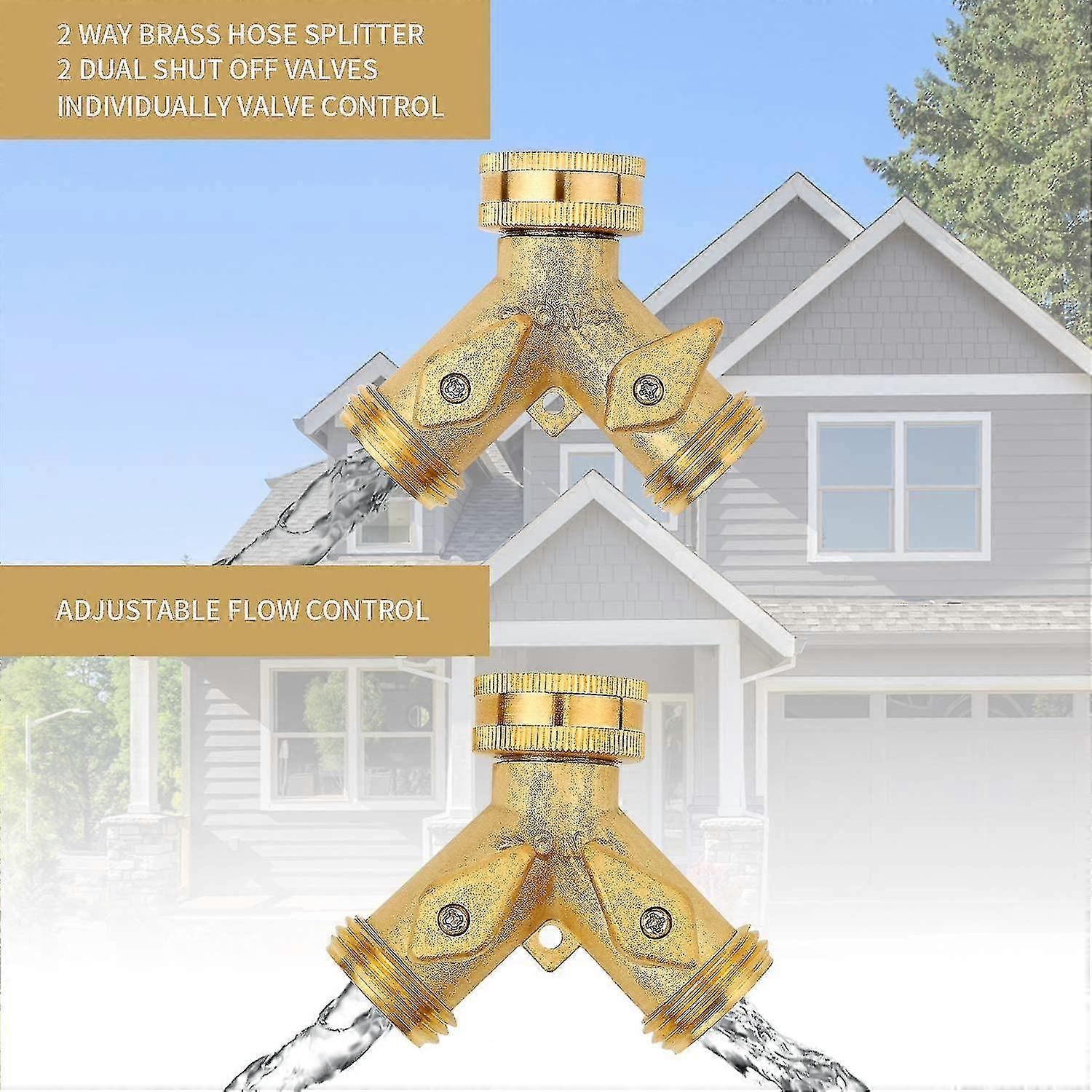 Brass Manifold, Splitter Two Way Washing Machine Hose Connector | Fruugo UK