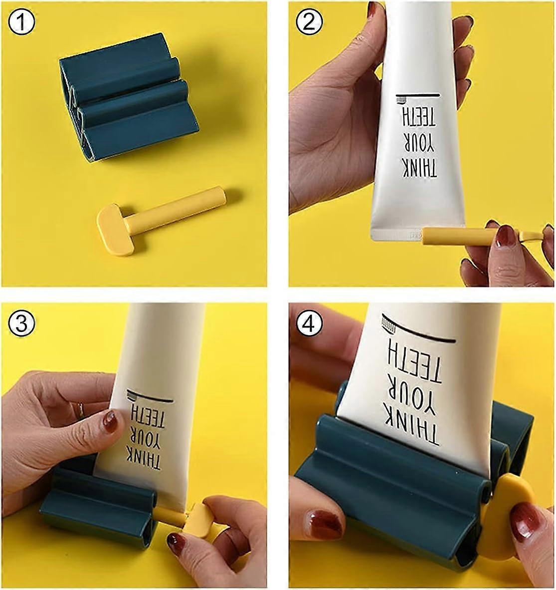 6 Pack Toothpaste Squeezer Holder Rotating Toothpaste Dispenser ...