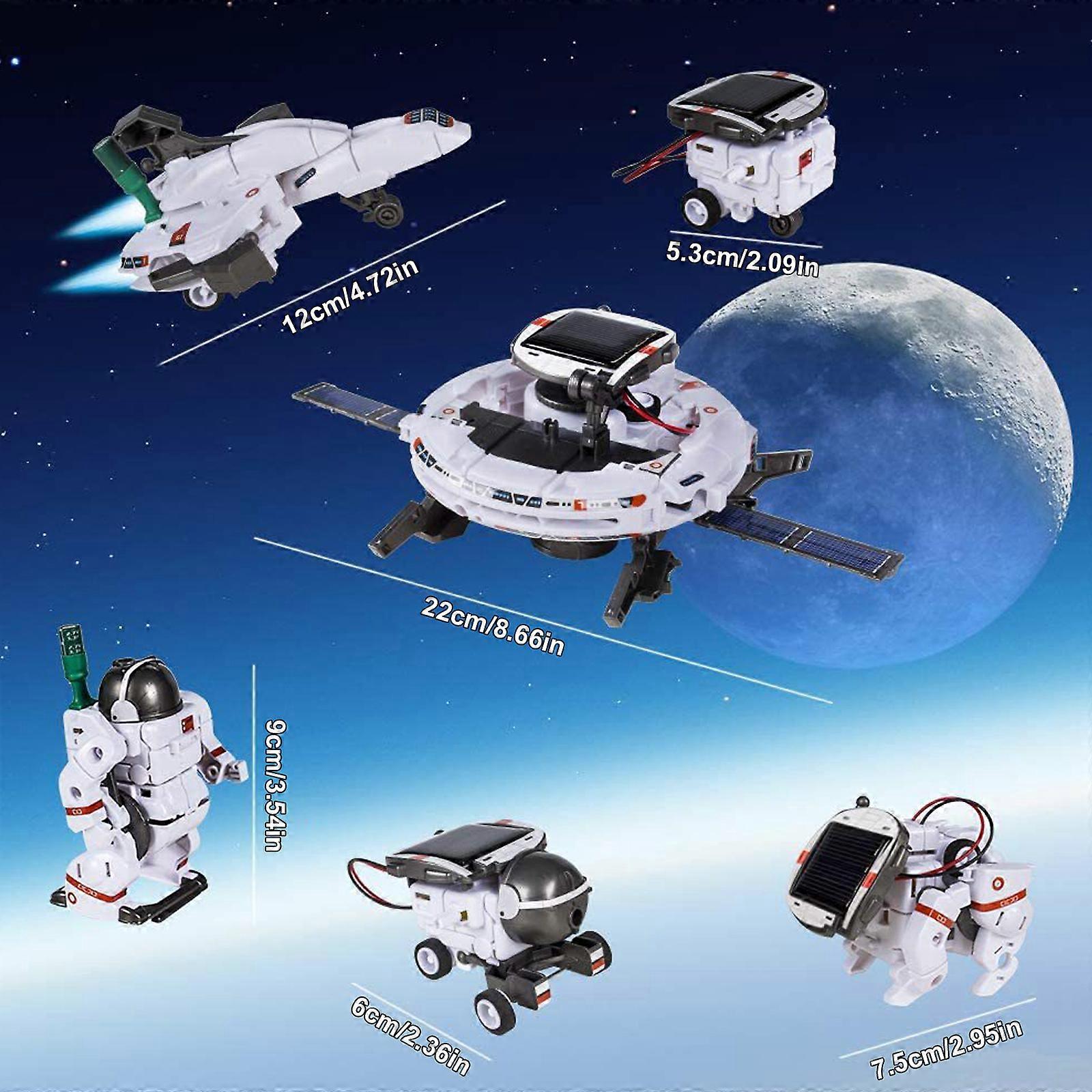 6-in-1 Solar Robot Toys Kit|Build 6 Space Fleet Robots|Solar ...