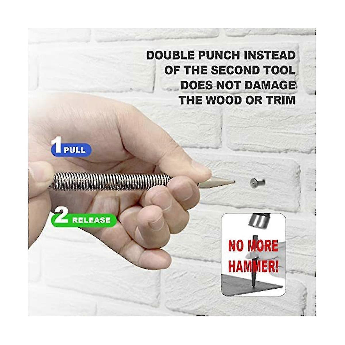 Spring Double End Nail Punch Set Center Hole Punch Spring Loaded Marker ...