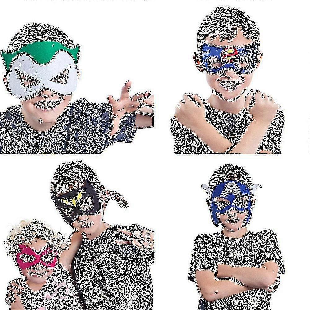 Superhero Masks For Kid (32 Packs) Felt And Elastic - Superheroes ...