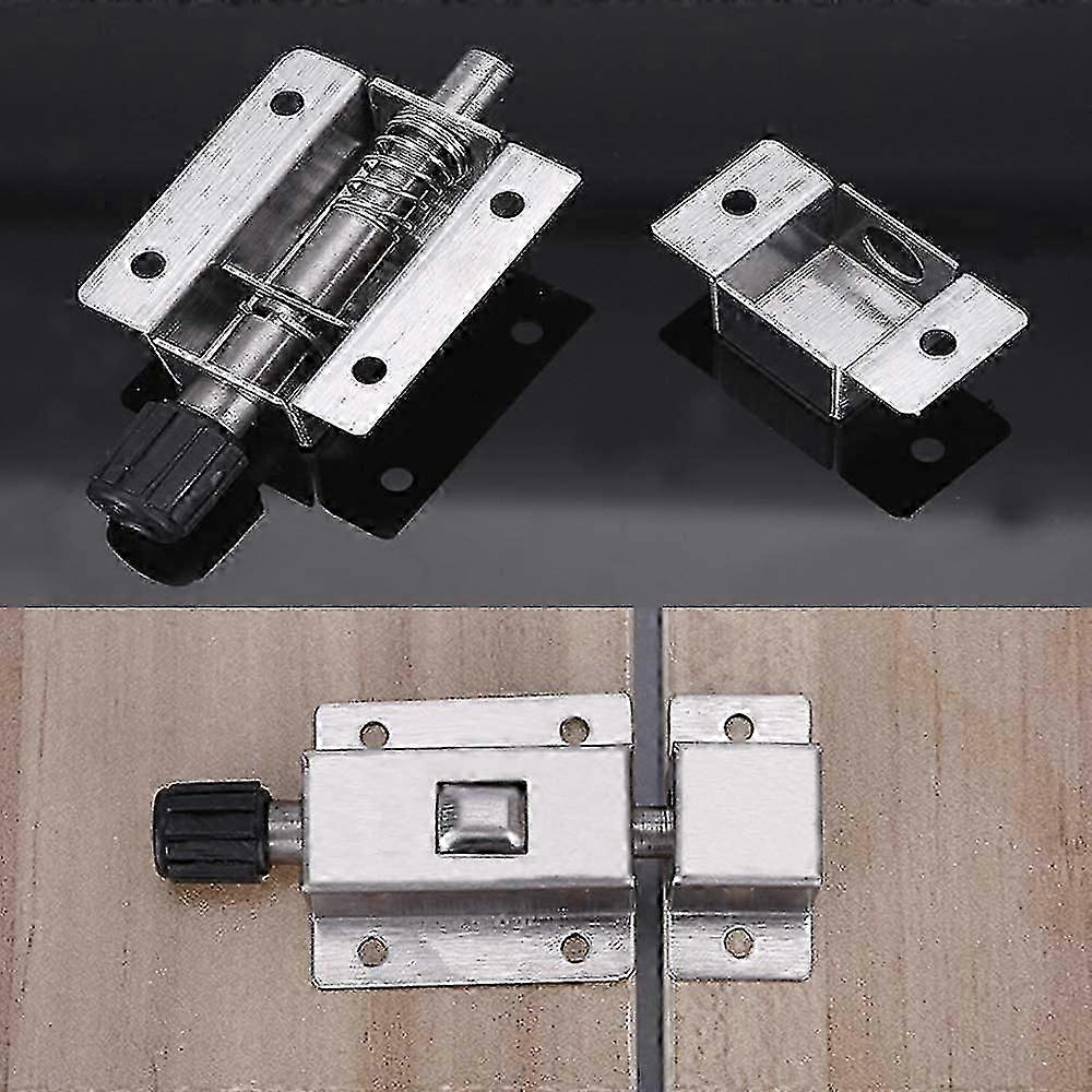 4 piece spring loaded automatic sliding latch, 2 inch stainless steel ...