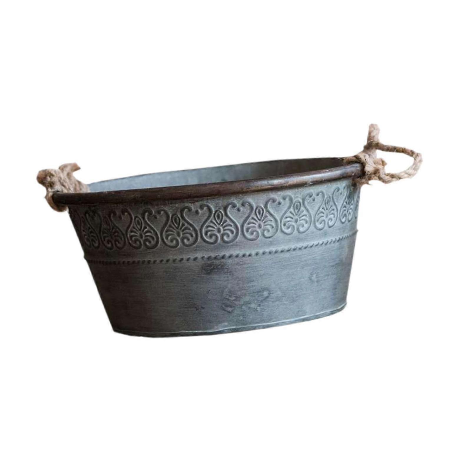 Decorative Tin Pails Metal Planter Metal Garden Decoration Plant Pot ...