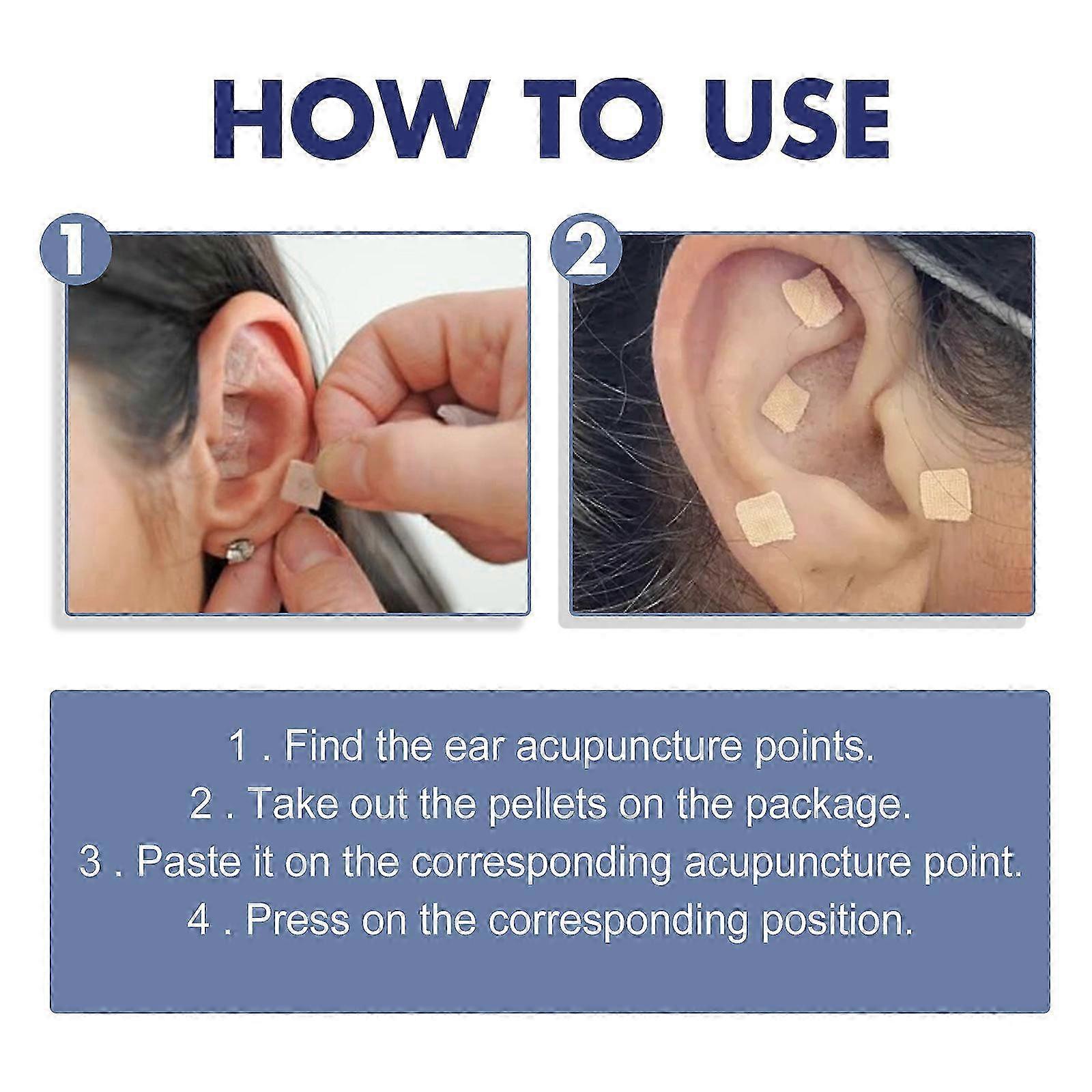 120pcs Magnetic Acupressure Ear Beads, Ear Pressure Patch, Magnet Lose ...