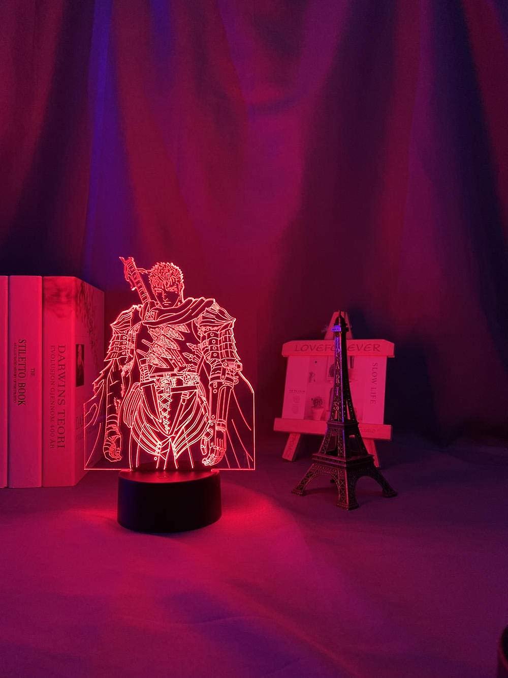 Veeki Anime Berserk Guts Anime 3d Illusion Natlampe Hjem Værelse ...