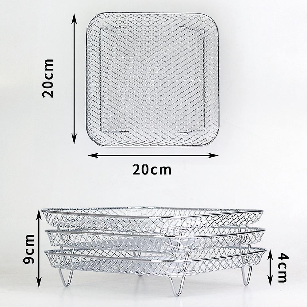 Three-tier Grilling Rack Stainless Steel Airfryer Tool Baking Tray ...