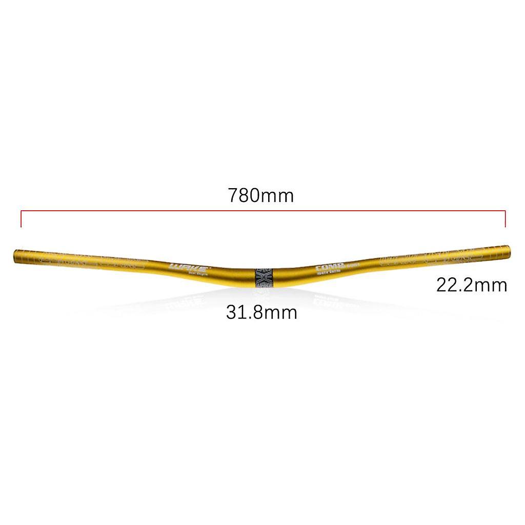 31.8*780mm Bicycle Riser Bar Aluminum Alloy MTB Bike Handlebar Golden ...