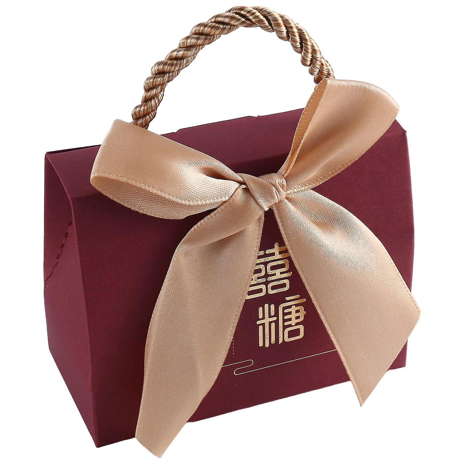 Wedding Favor Boxes Red Wedding Boxes Bags With Ribbons For Wedding ...