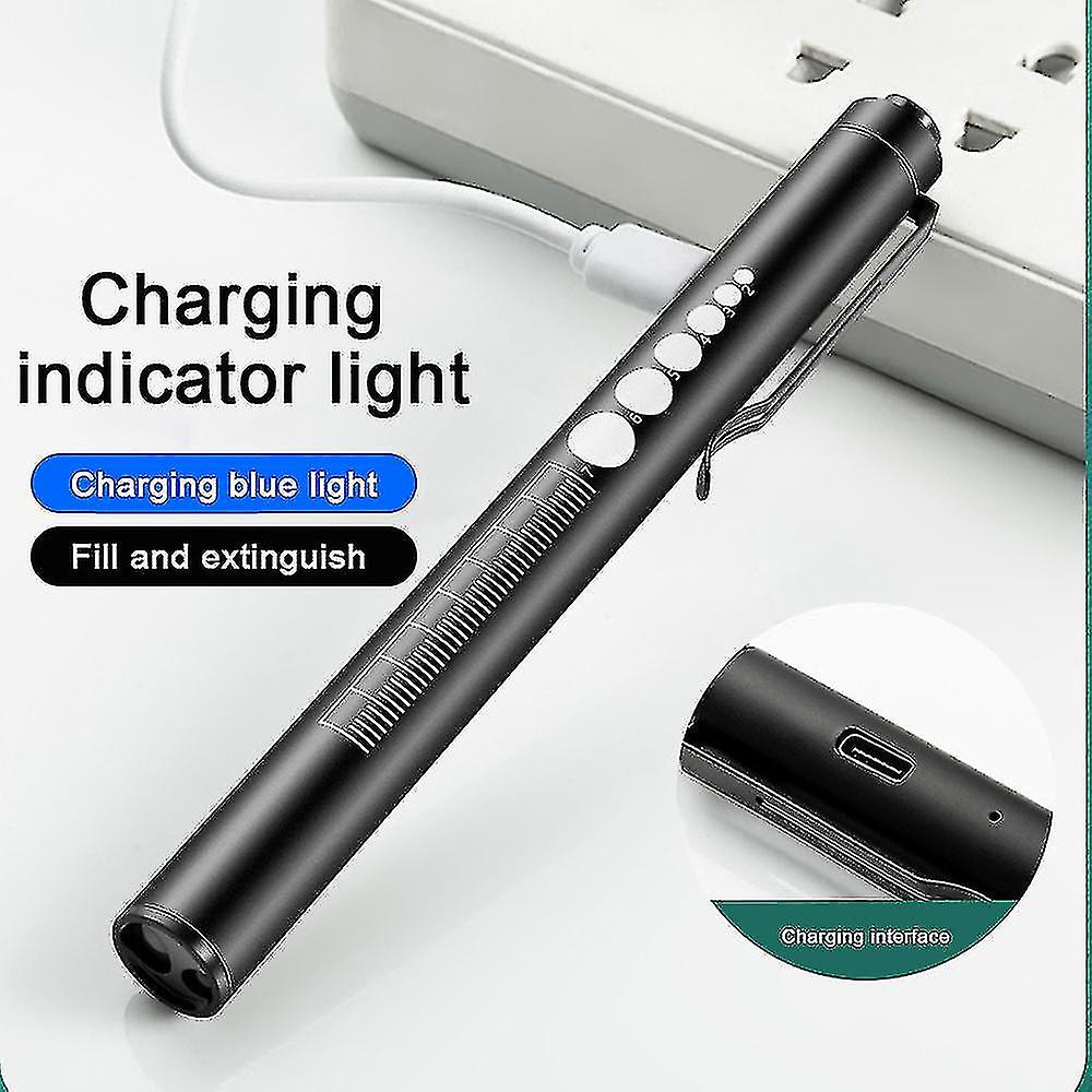 Usb Rechargeable Medical Penlight With Pupil Gauge Led Warm/white Light ...