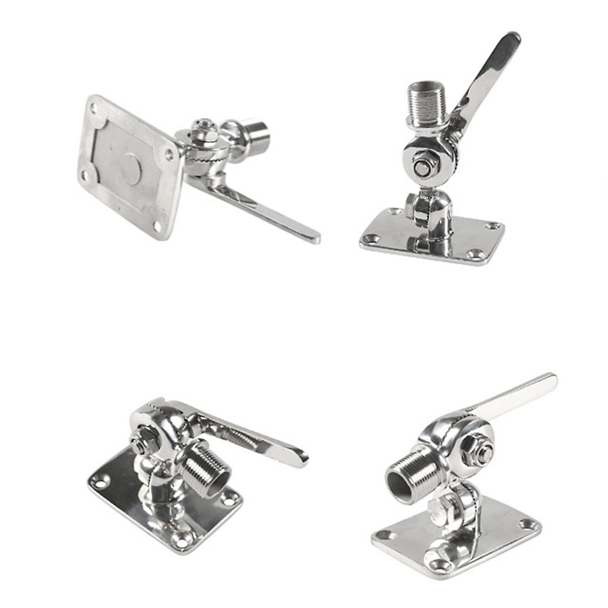 Marine VHF Antenna Mount, 316 Stainless Steel Antenna Adjustable Base ...