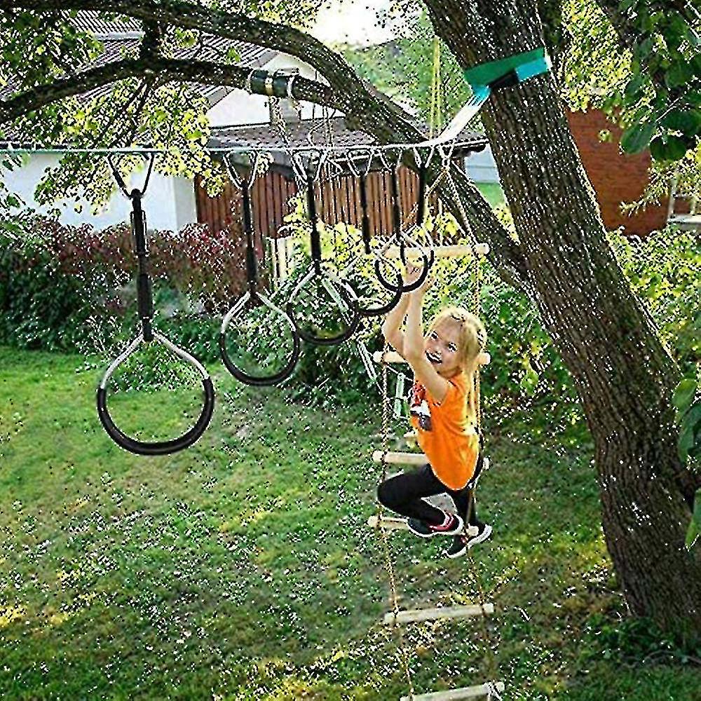 Swing Gymnastic Rings,4pcs Play Sets & Playground Equipment ,black ...