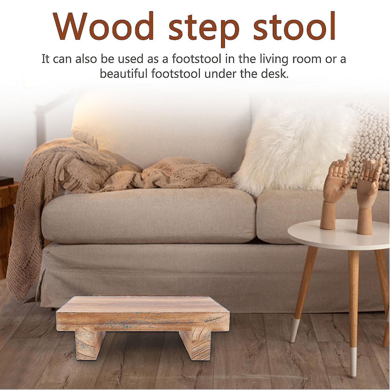 Wooden Bedside Step Stool For Indoor Outdoor Multipurpose Mobile ...
