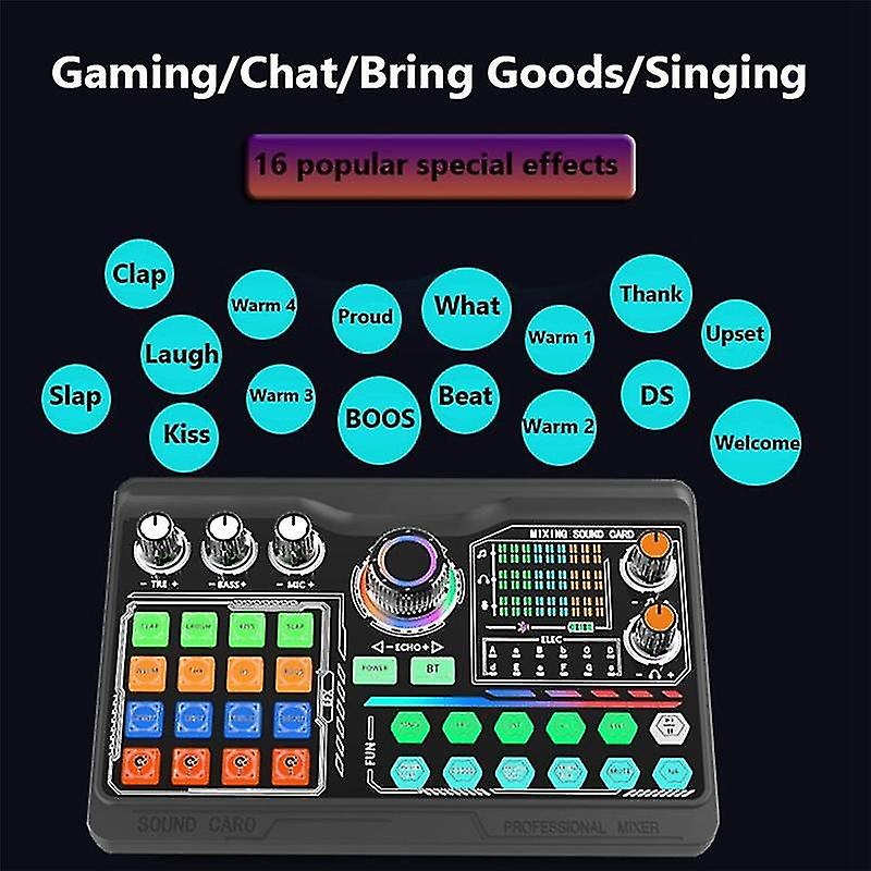 P300 Professional Podcast Live Sound Card for PC Smartphone Laptop ...