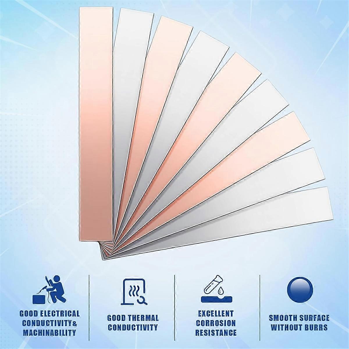12 Pcs Pure Copper Zinc Anode Sheet 99.9% High Purity Copper Zinc ...
