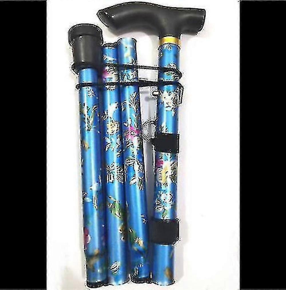 2023 New Folding Walking Stick Adjustable Aluminium Floral Walking Cane ...