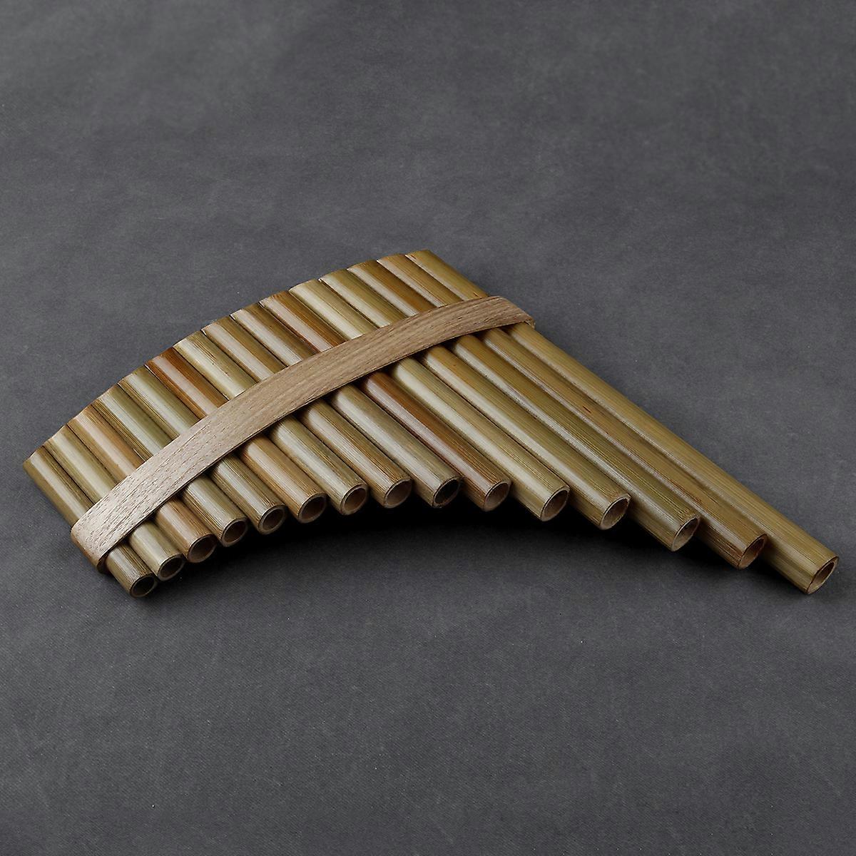 15 Pipes Pan Flute G Key Folk Musical Instruments For Colour Flute De ...