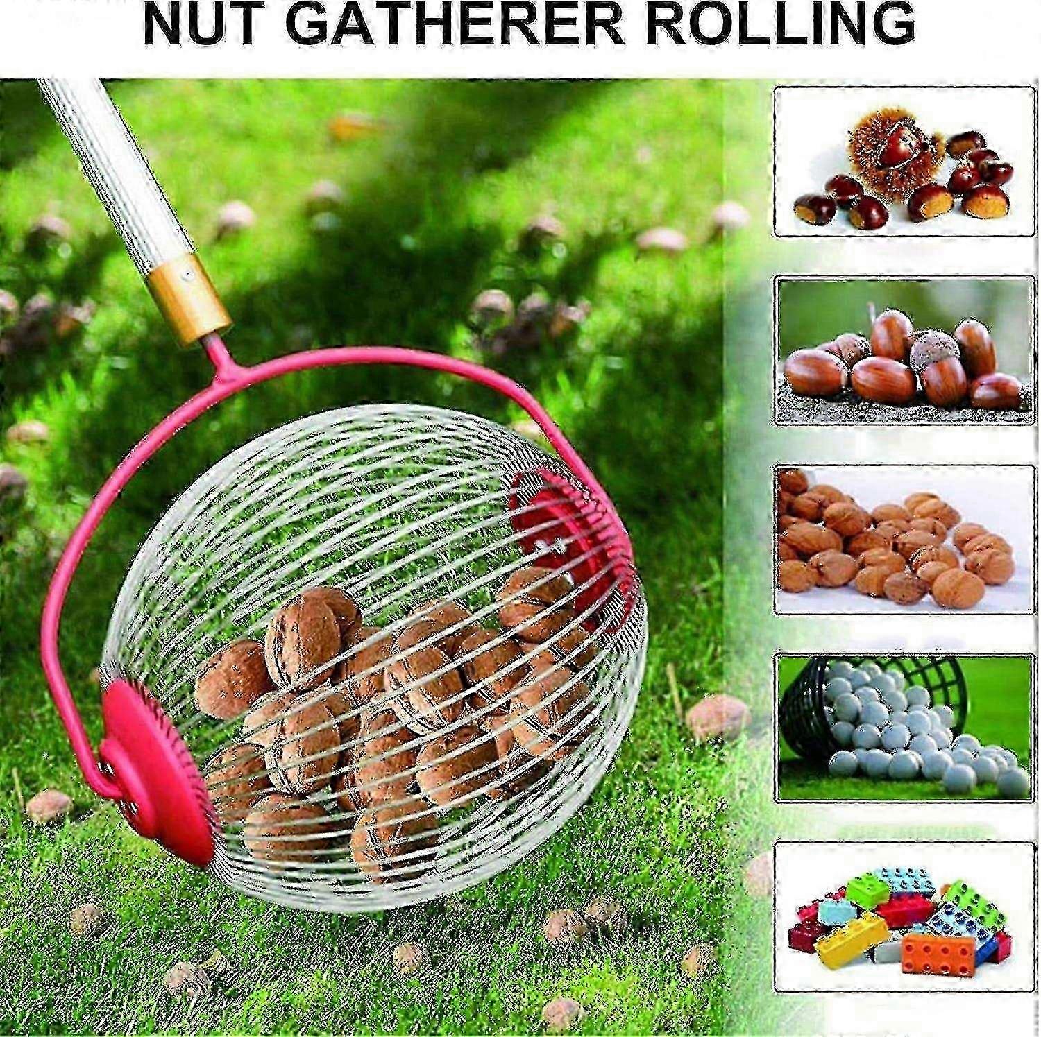 Nut Gatherer Acorn Picker Upper - Side Opening Dump Walnut Picker Upper ...