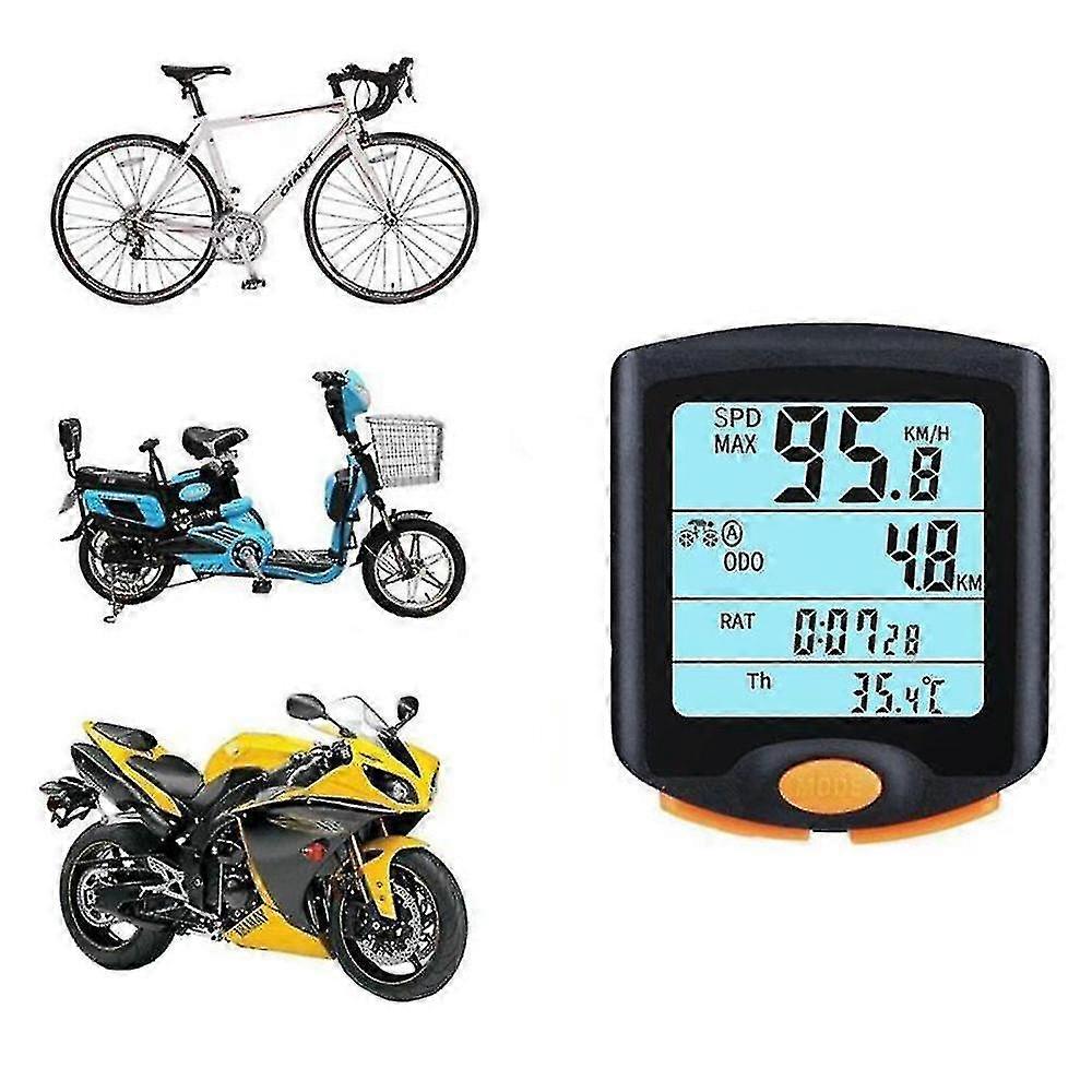 2024 New Wireless Bike Computer Waterproof Multi-Functions LCD ...