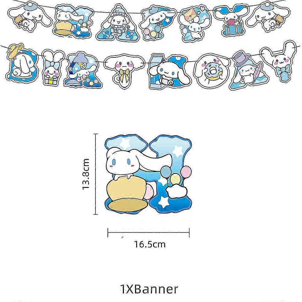 Cinnamoroll Kids Birthday Party Supplies Decorations Set Banners ...