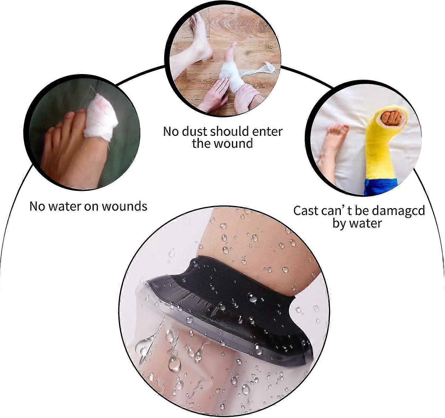 Waterproof Cast and Bandage Protector, for Shower Bath, Watertight ...