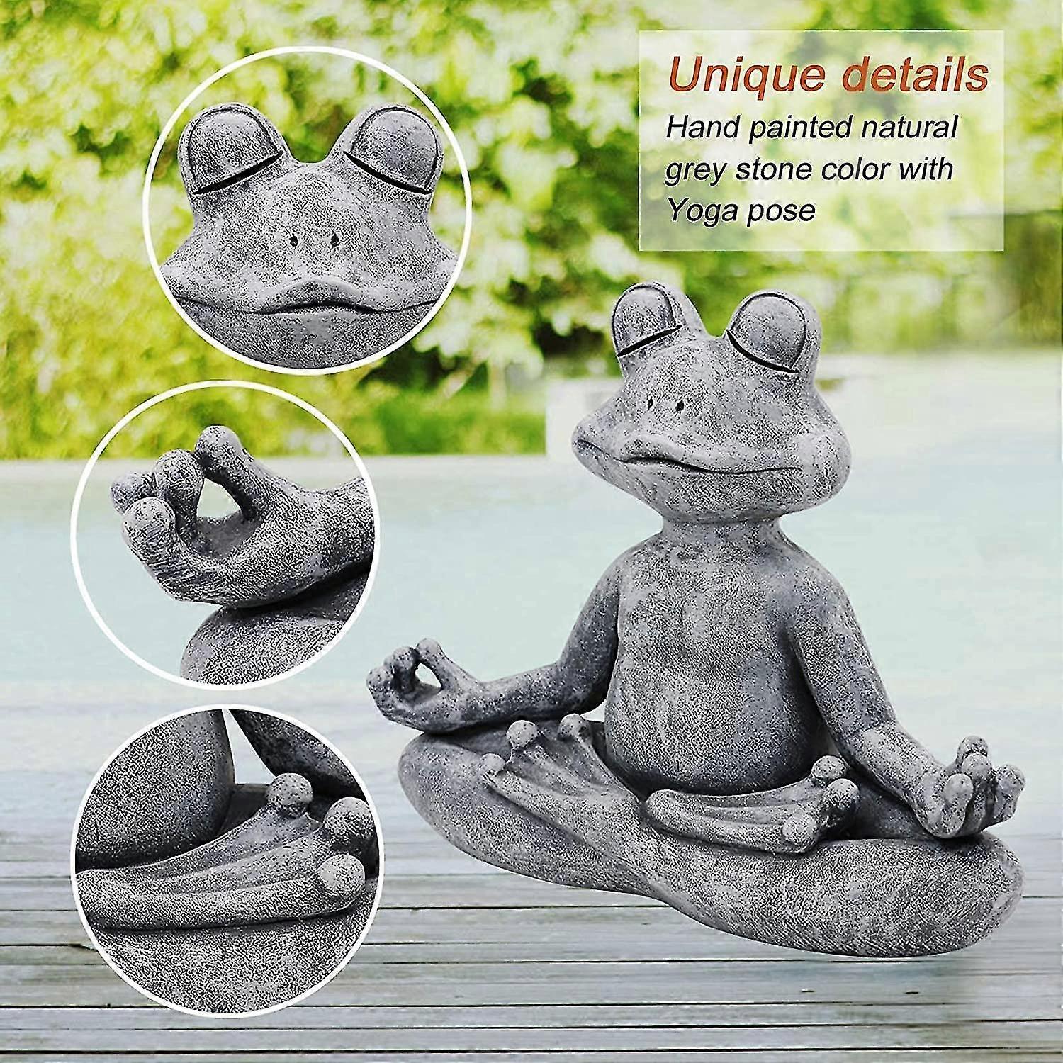 Ghyt Meditation Zen Yoga Frog Statue Garden Statue - Gave, juledekoration, indendørs / udendørs ...