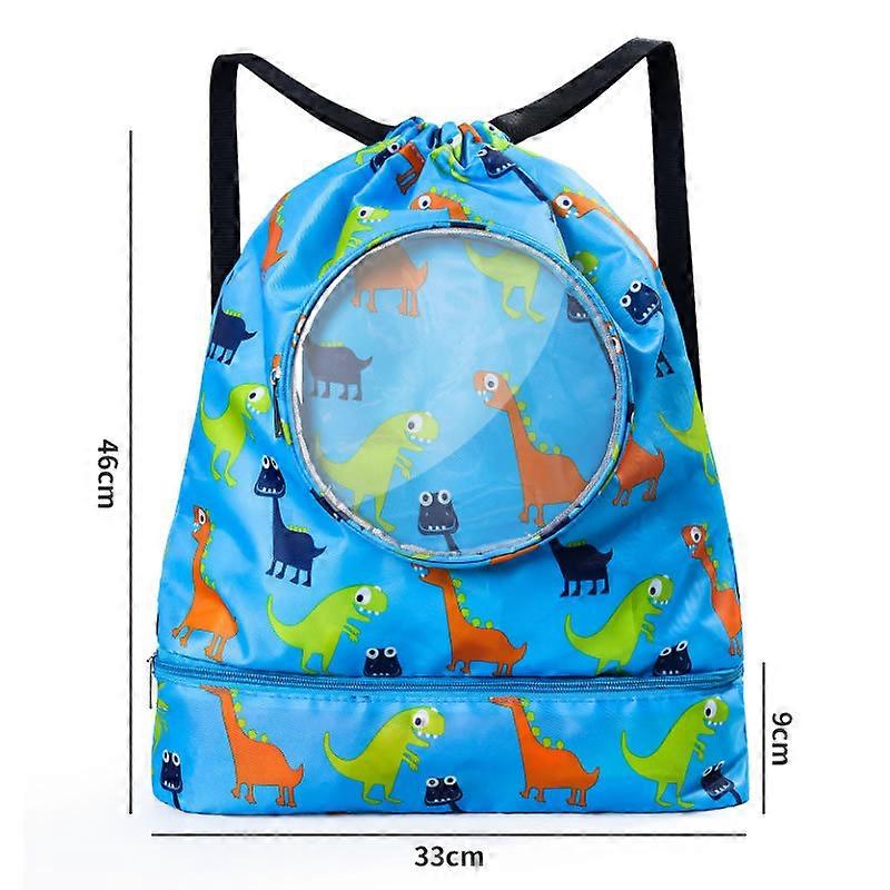 Drawstring Backpack Bag Waterproof Beach Pack With Shoe Compartment Kid ...