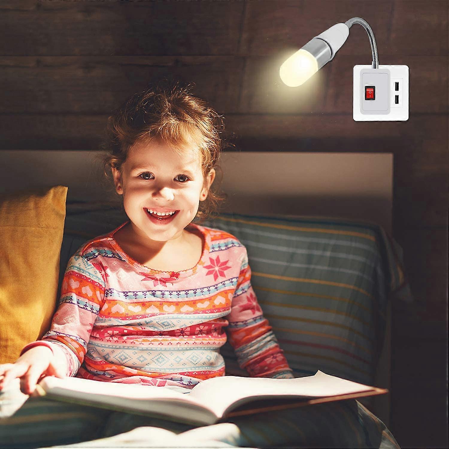 3-Pack Flexible Lamp Holder, Plug-in Wall Light, E27 Extended Bulb ...