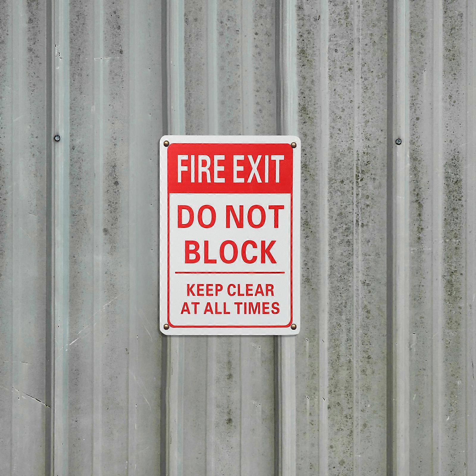 Emergency Fire Exit Sign Do Not Block Sign Safety Sign Emergency Sign ...
