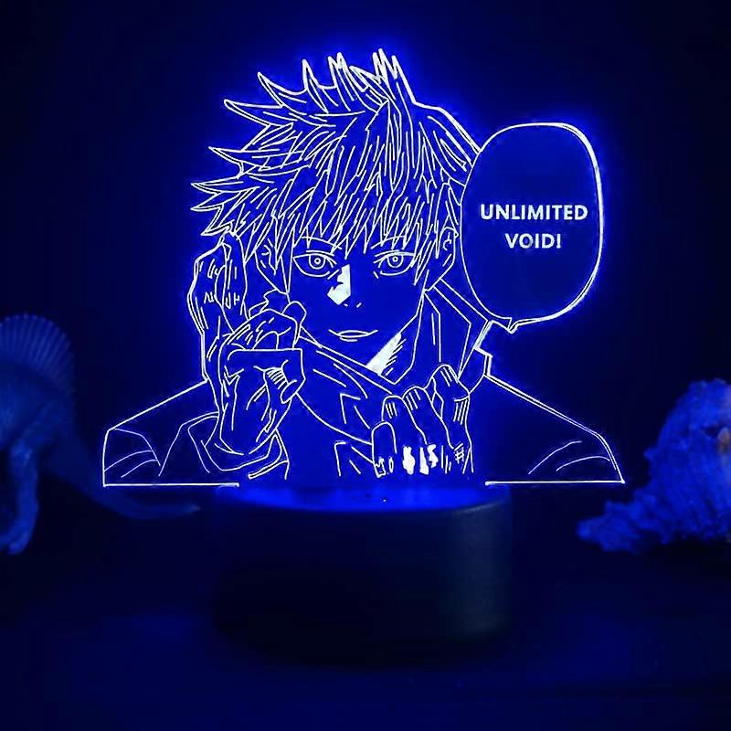 Jujutsu Kaisen Gojo 3D Illusion Night Light Lamp Smart Touch, RGB ...