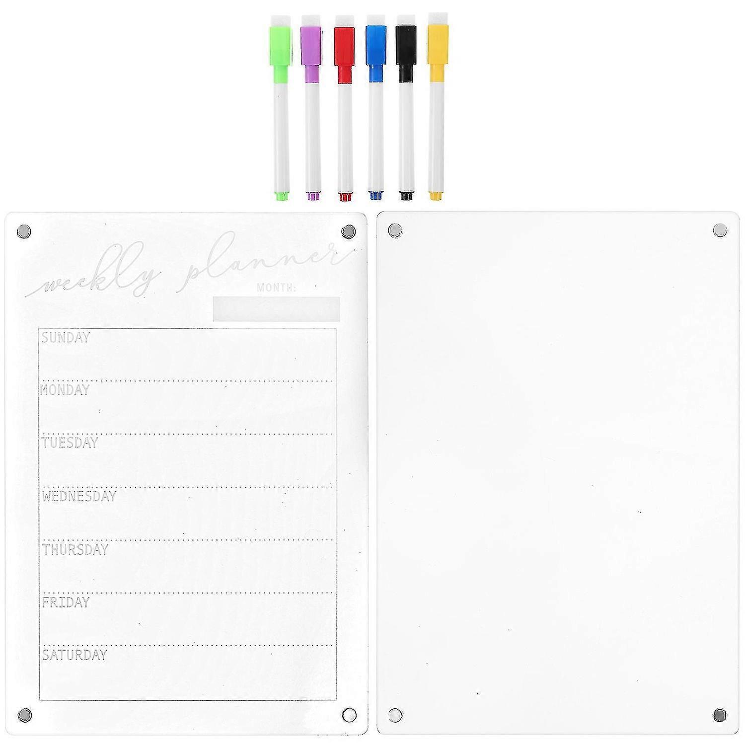 1 Set Of Fridge White Board Dry Erase Board Blank Dry Erase Board Daily ...