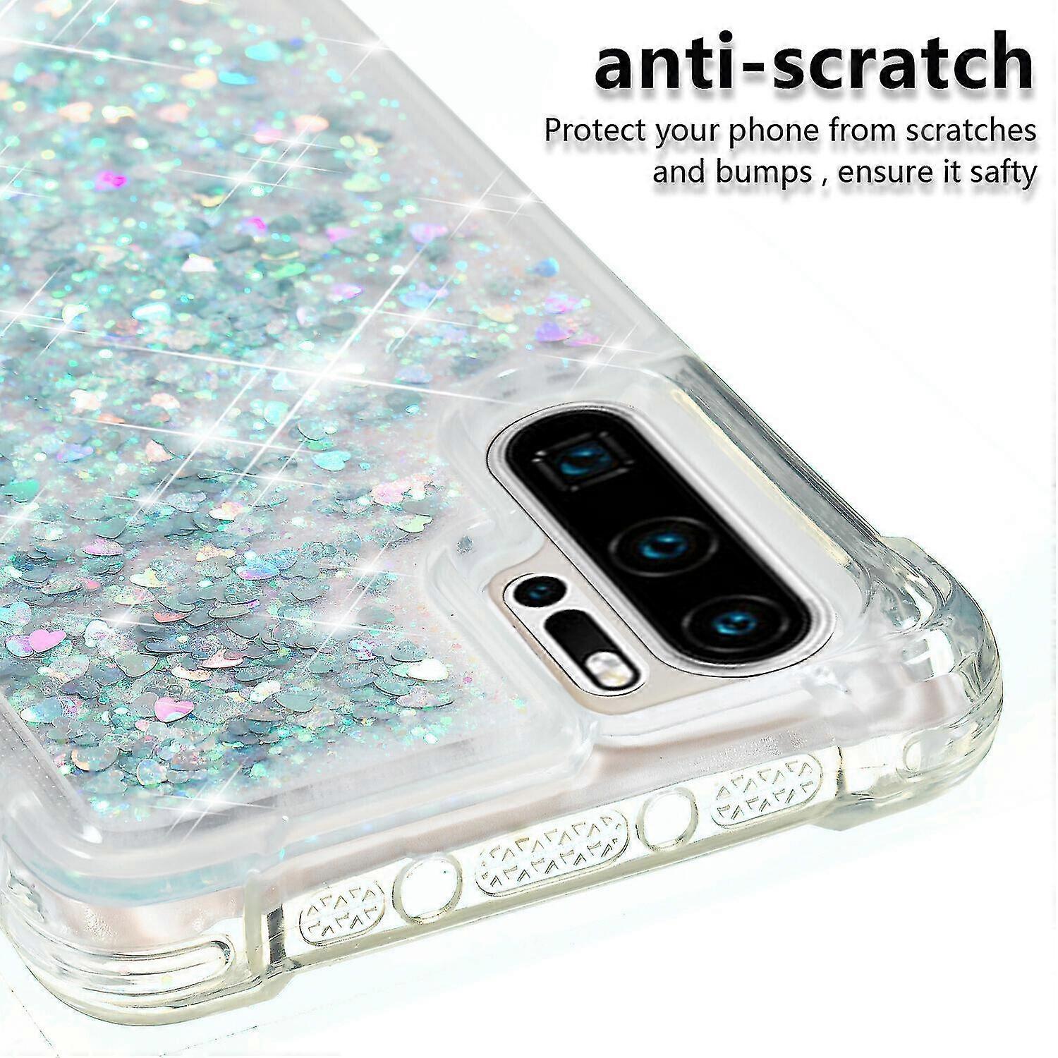New Compatible With Huawei P30 Pro Case Glitter Liquid Transparent ...