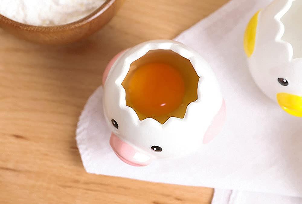 Cute Egg Separator, Ceramics Vomiting Chicken Egg Yolk Egg White ...
