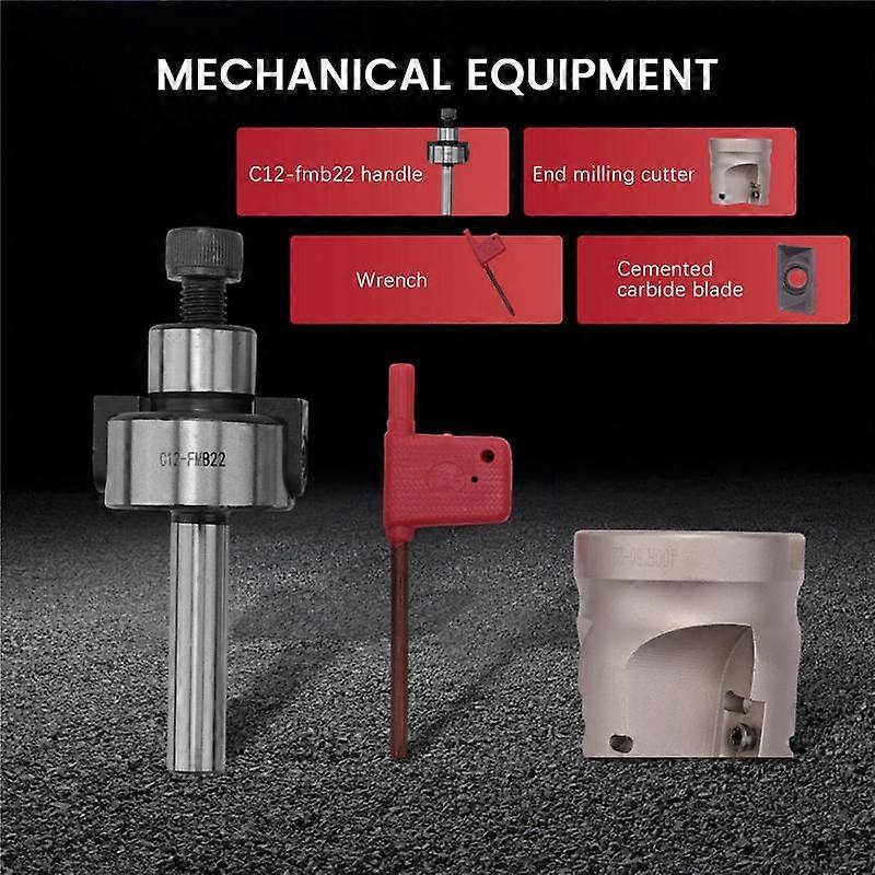C12 FMB22+ 400R Right Angle Shoulder Face Mill Cutter 50mm + 10Pcs ...