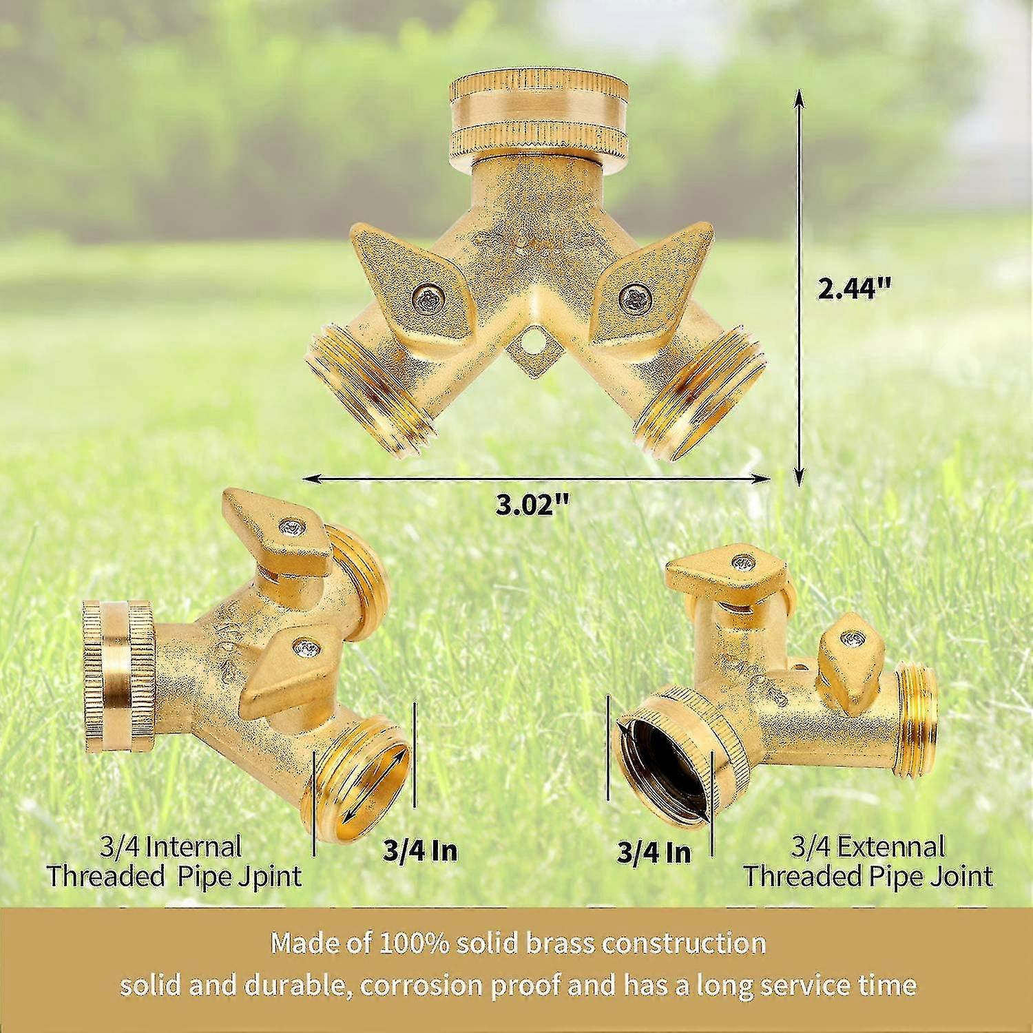 Brass Manifold, Splitter Two Way Washing Machine Hose Connector | Fruugo UK