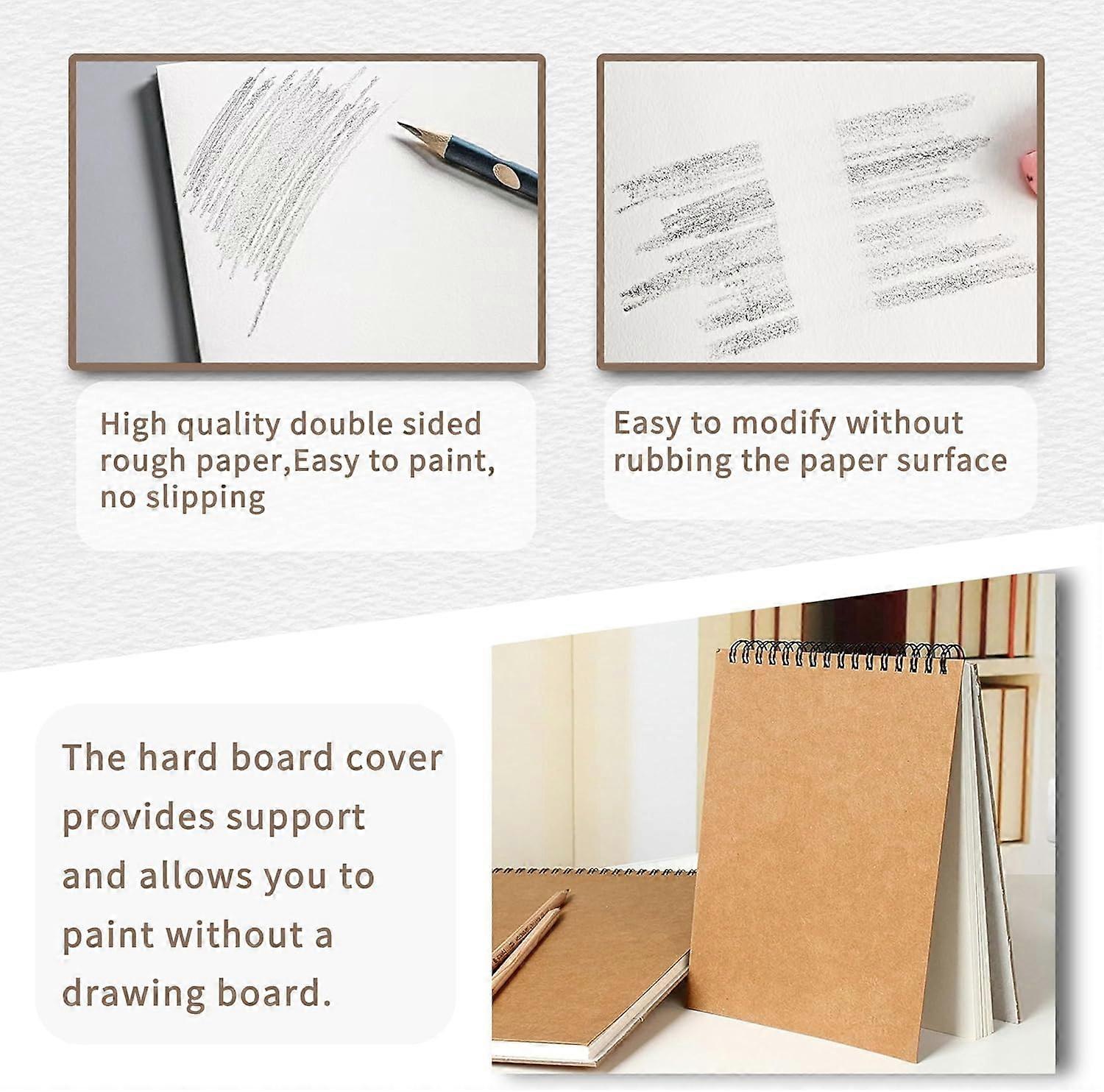 A4/A5 Sketchbook,Drawing Book,60 Pages(30 Sheets) Sketchpad Spiral ...