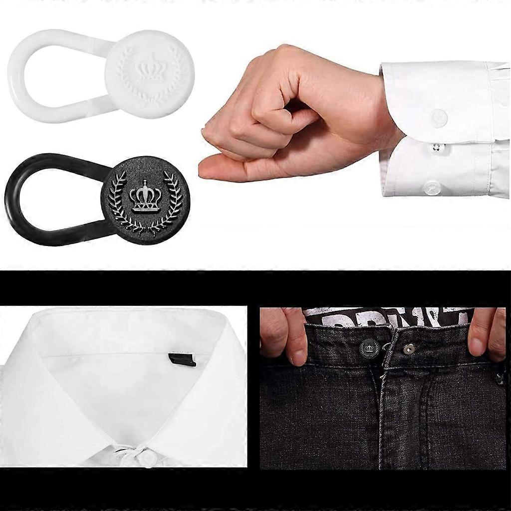 20pcs Collar Extenders Elastic Button Neck Extender Lengthen Buckle for ...