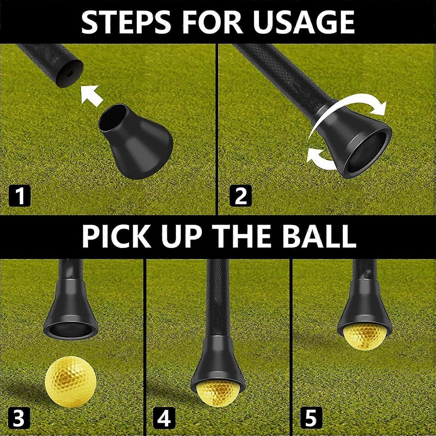 3pcs Golf Ball Retriever Grabber for Putters Golf Pick-up Claw Plastic ...