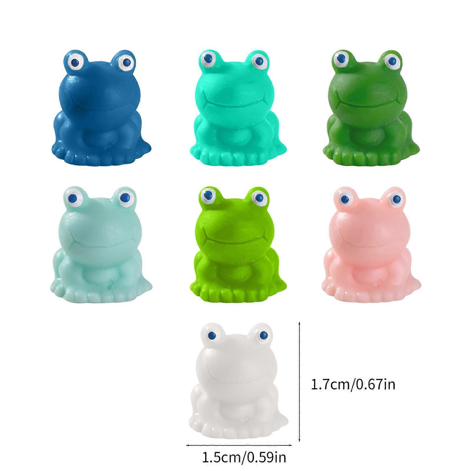 Mini Frog Garden Decor Green Frog Figurines Miniatures Tiny Plastic ...