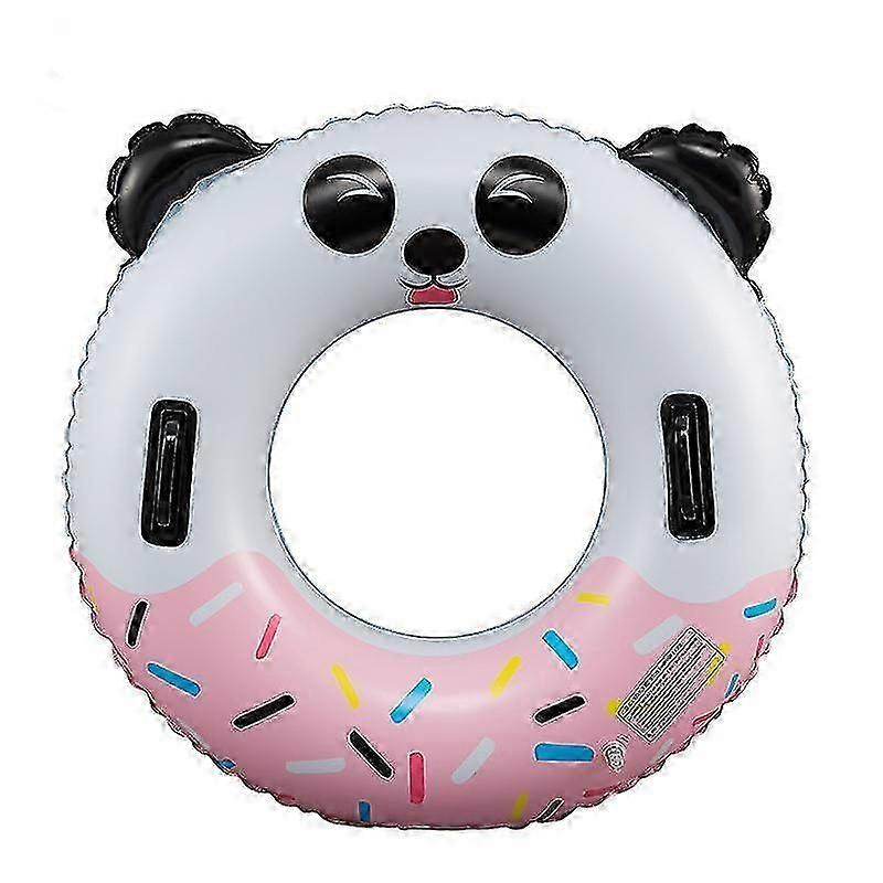 Panda Pool Floaties For Kids, Ring Floatie With Handles, Inflatable ...