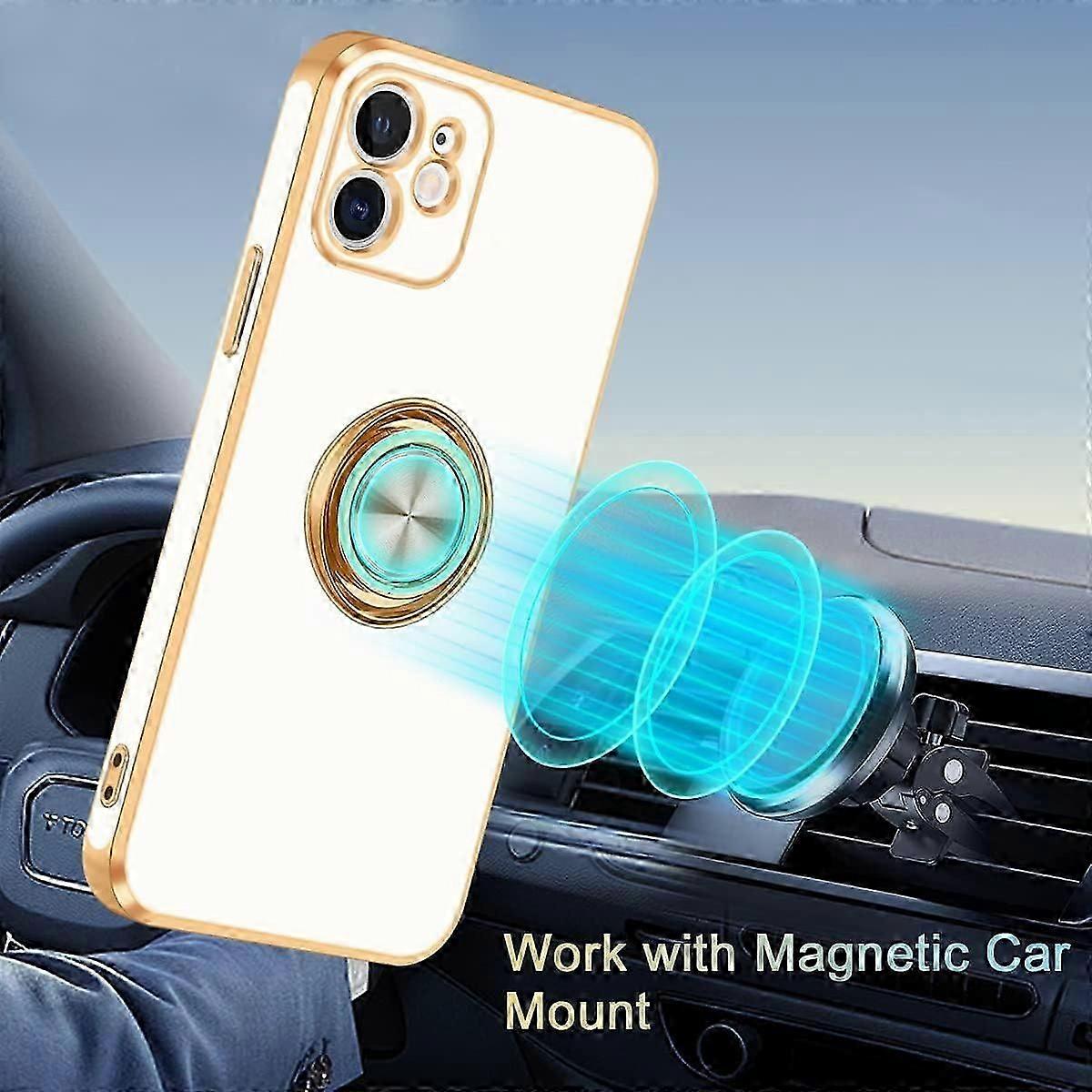 iPhone 12 Case, iPhone 12 Case with Ring Stand, [360 Rotatable Ring ...