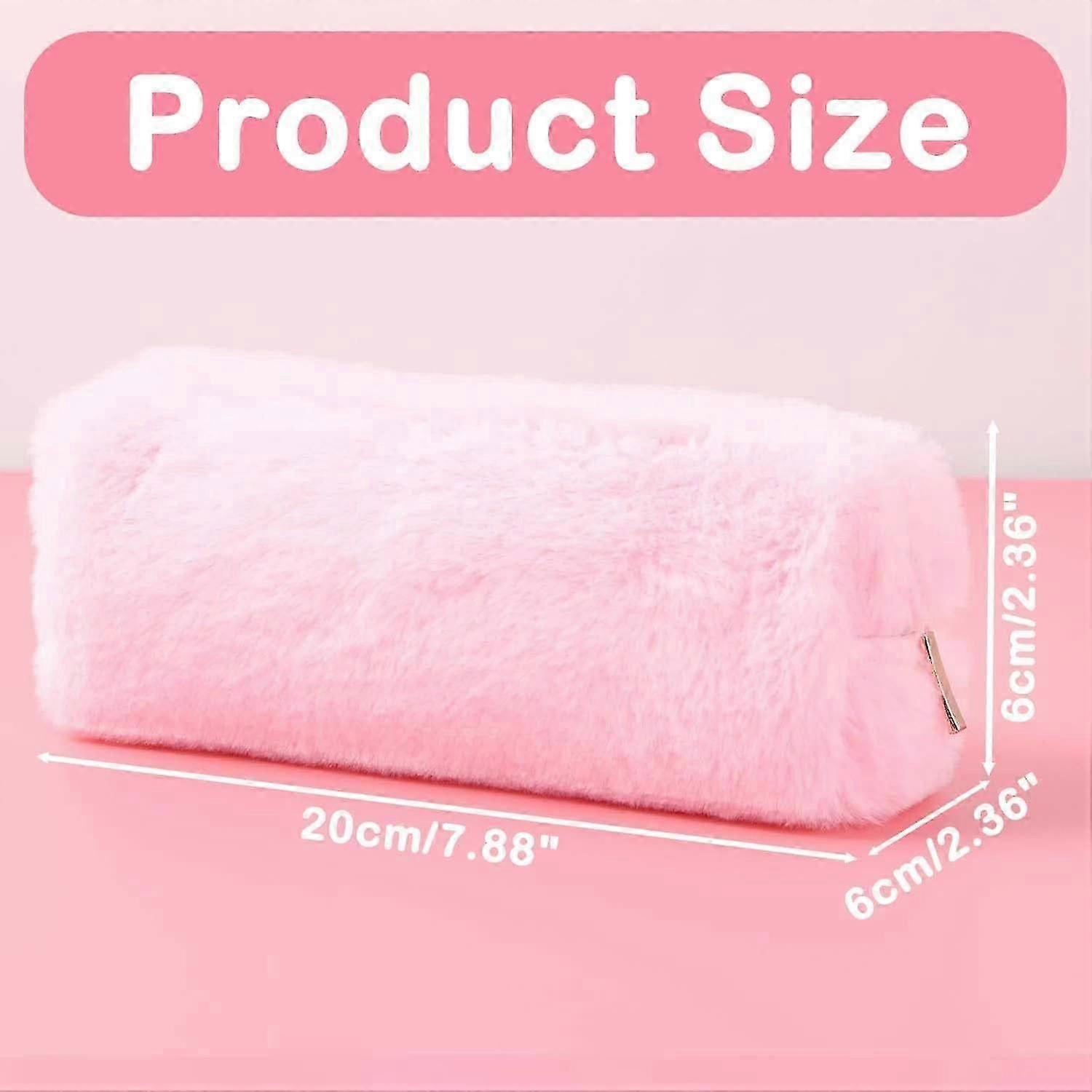 Plush Pencil Case, Fluffy Pencil Case for Girls Soft Pencil Case Plush ...
